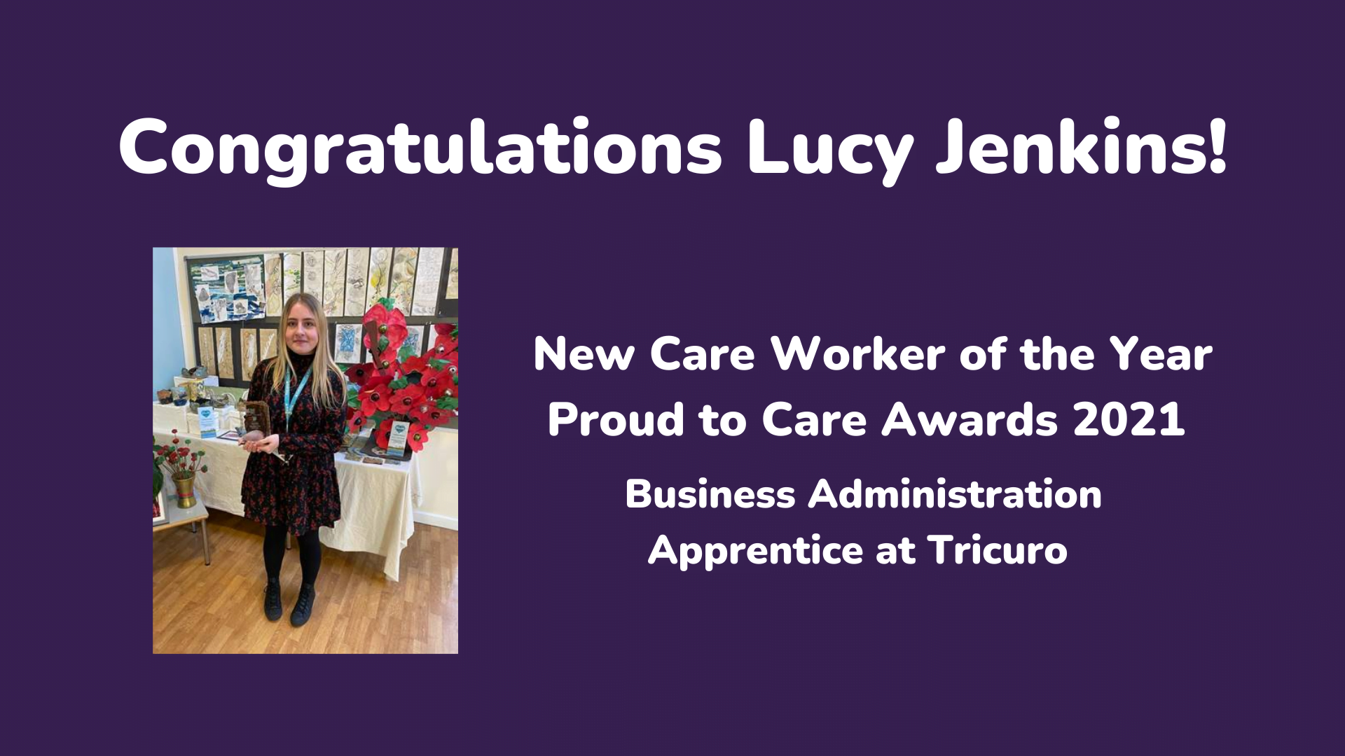 Apprentice Lucy Jenkins wins New Care Worker of the Year award - Skills ...